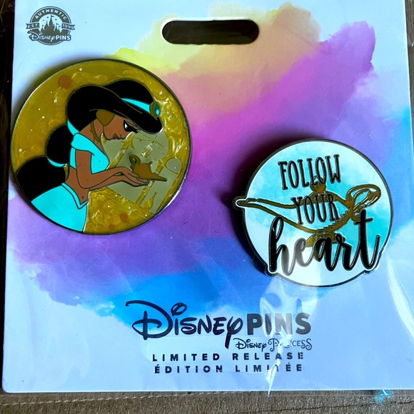 Disney | Accents | Disney Parks 2pk Princess Jasmine Pins | Poshmark